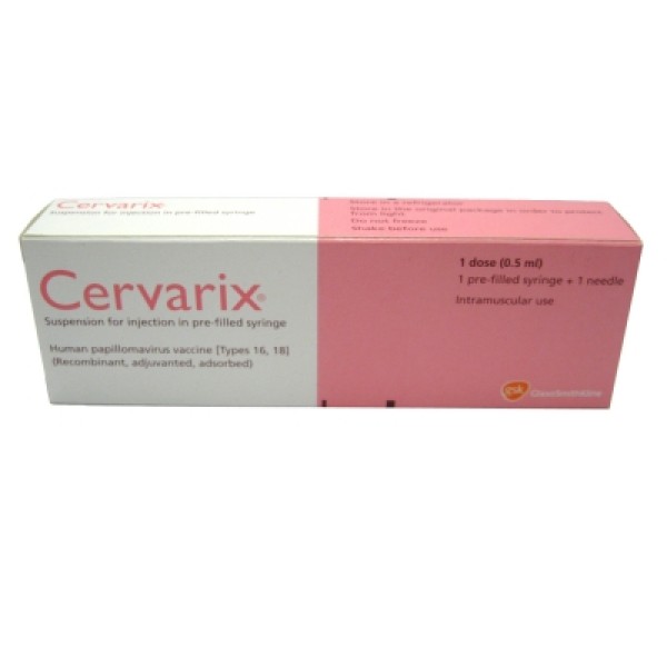 Cervarix Vaccine (Human Papilloma Virus HPV (types 16,18) Vaccine) 0 ...